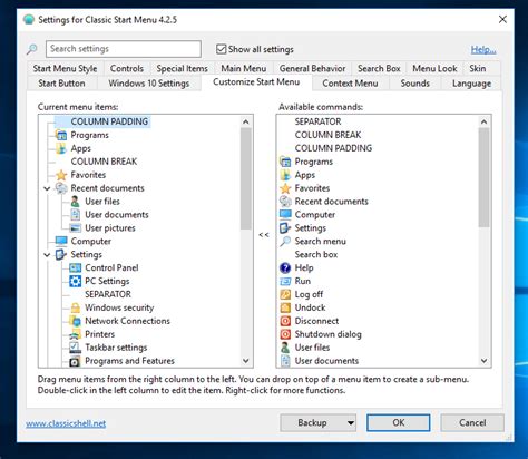 Windows Classic Context Menu
