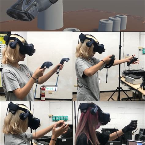 User Playing VR Cup Stack Game With Different Types Of Input Devices