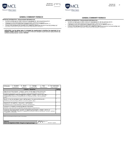 9 Community Feedback Form Converted Pdf