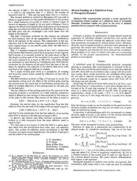 Pdf Mutual Coupling On A Cylindrical Array Of Waveguide Elements