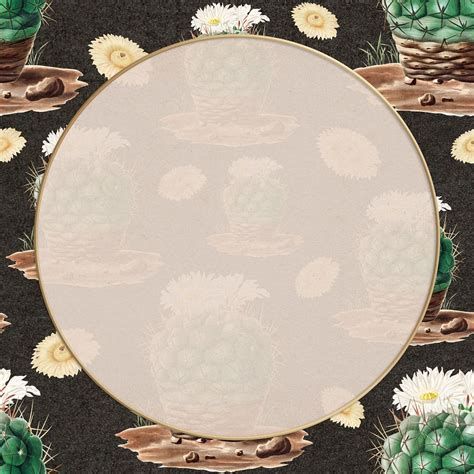 Brown Cactus Frame Design Copy Premium Photo Rawpixel