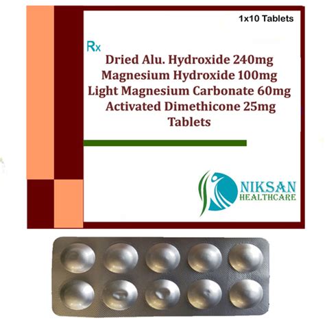 Aluminium Hydroxide Magnesium Dimethicone Tablets General Medicines At Best Price In Ankleshwar