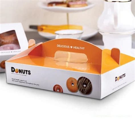 Custom Eco Friendly Biodegradable Bakery Donut Packaging Luxury Bakery