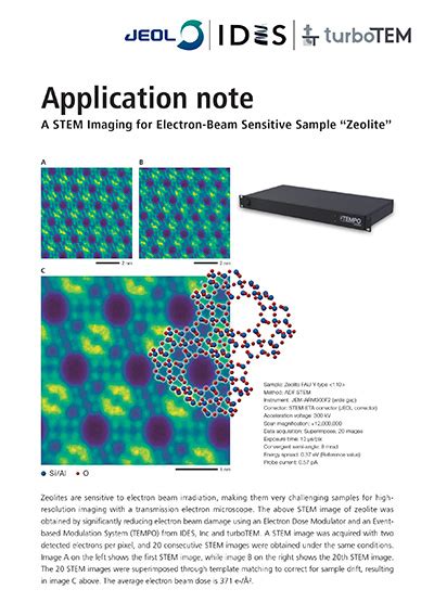 Stem Imaging For Electron Beam Sensitive Sample Zeolite Jeol Resources