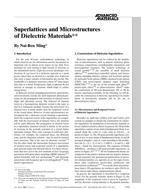 Pdf Superlattices And Microstructures Of Dielectric Materials