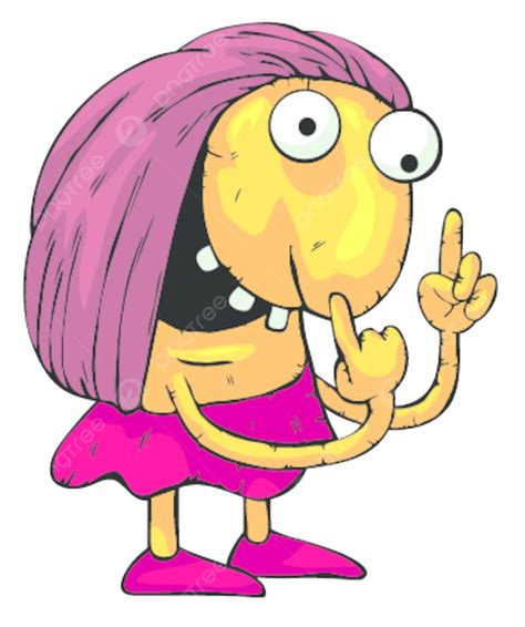 Crazy Witch Pointing At Gawk Big Nose Character Vector Gawk Big Nose