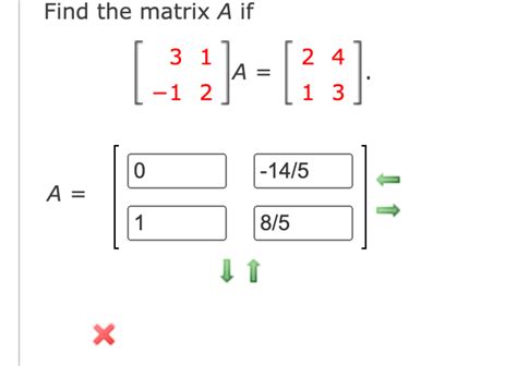 Solved Find The Matrix A If Chegg Com