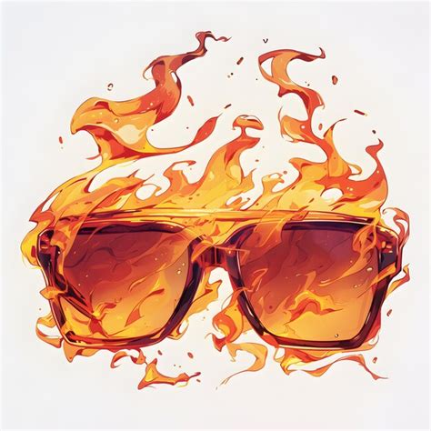 Burning Glasses Png Image Isolated Object Premium Ai Generated Image