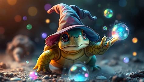 Adorable Wizard Turtle Digital Art Fantasy Artwork Stock Illustration Illustration Of Artwork