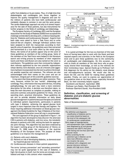 C11 Esc Easd Guidelines On Diabetes Pre Diab Pdf