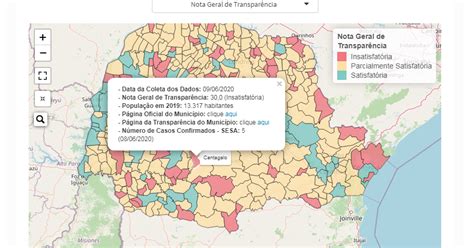 Olho Aberto Paraná O Município de Cantagalo teve AVALIAÇÃO