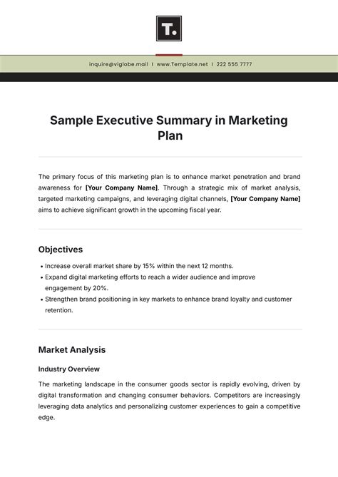 Free Executive Summary Templates To Edit Online And Print