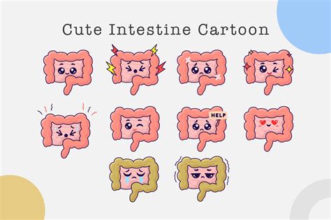 Cute Intestine Cartoon Graphic By Abymusa · Creative Fabrica