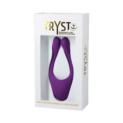 Tryst V2 Bendable Multi Erogenous Zone Massager With Remote Purple — Nalpac