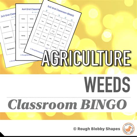 Agriculture Weeds Classroom Bingo