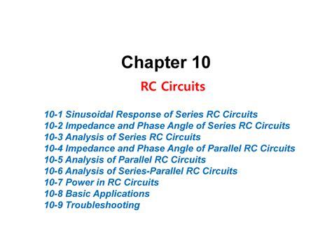 Chapter RC Circuits Ppt Chapter RC Circuits Sinusoidal Response Of Series RC