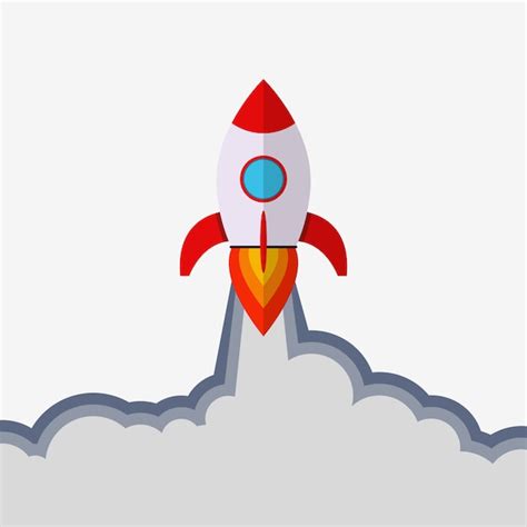 Premium Vector Rocket Launch Startup Concept