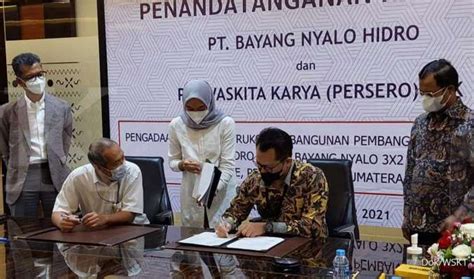 Waskita Karya WSKT Raih Kontrak Baru Pembangunan PLTM Bayang Nyalo Rp