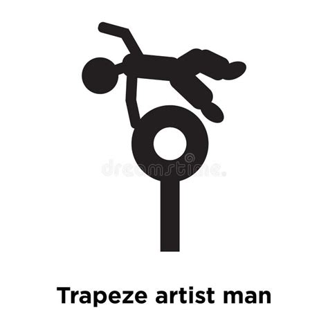 Vecteur Dicône Dhomme Dartiste De Trapèze Disolement Sur Le Fond