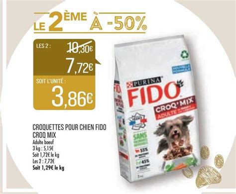 Promo Croquettes Pour Chien Fido Croq Mix Chez Match ICatalogue Fr