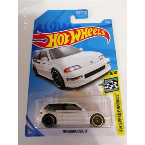 Hot Wheels 90 Honda Civic Ef White Greddy Shopee Malaysia