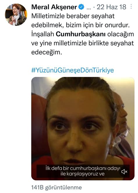 ŞÜKRÜ AKÇAHASAN on Twitter Meral Akşener attığı bu twiti unutmuş