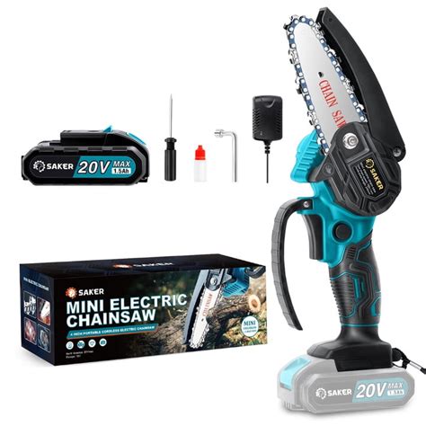 Saker 4 Inch Mini Chainsaw Portable Electric Chainsaw Cordless