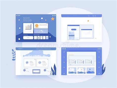 Modern Website Interface Design Concept Stock Illustration Illustration Of Navigation