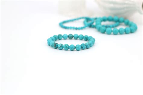 Id013 터키석원석 남자 여자 커플 염주 비즈 팔찌 아이디어스