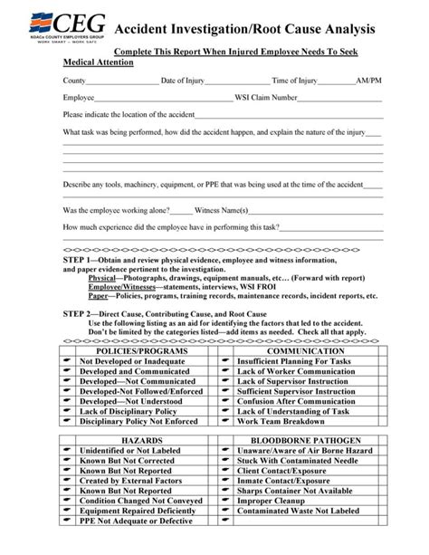 Effective Root Cause Analysis Templates Forms Examples