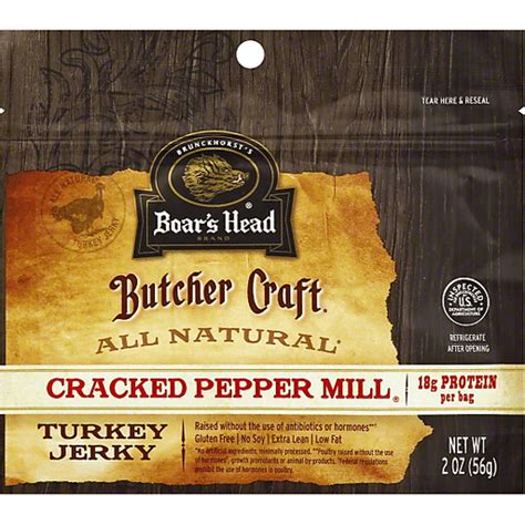Boars Head Butcher Craft Turkey Jerky Cracked Pepper Mill Jerky