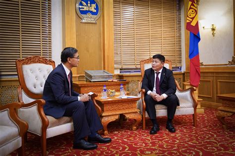 Vip76 Mn БНХАУ аас Монгол Улсад суугаа Онц бөгөөд Бүрэн эрхт Элчин сайд Цай Вэньруйг хүлээн