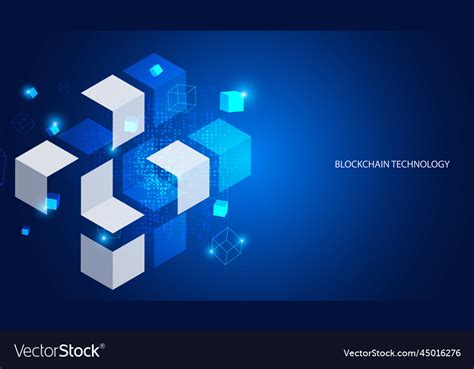 Abstract Square Box Concept Digital Technology Vector Image