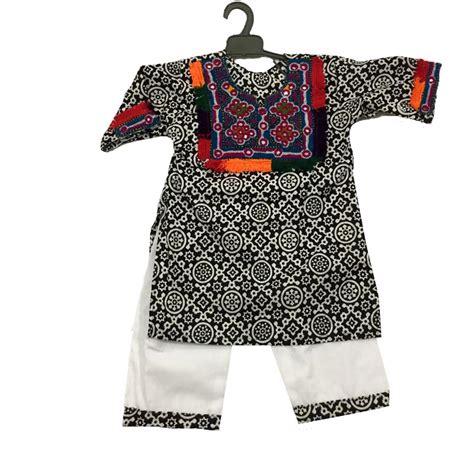 Hand Embroidered Sindhi Ajrak Dress For Girls Buy Online