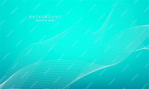 Premium Vector Abstract Gradient Background Wave Element For Design Trendy Color Mint