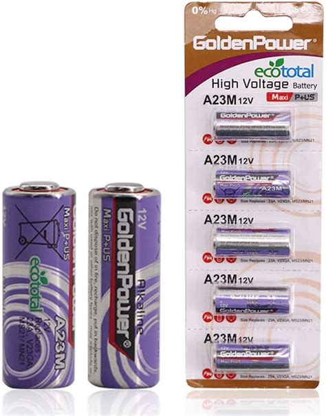 Amazon.com: Golden Power A23M 12V Alkaline Battery Maxi Plus Incredibly ...