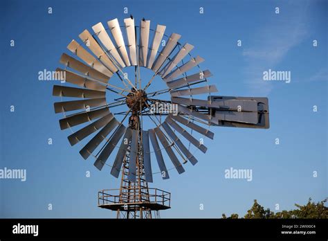 Windmill Used For Regulationof Water Flow In Agriculture As Water Pump
