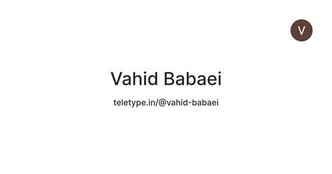 Vahid Babaei — Teletype