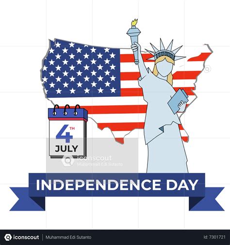 Obtén 4 De Julio Día De La Independencia Animated Icon De Por Descarga