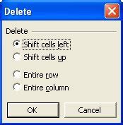 Quickly Deleting Cells Microsoft Excel