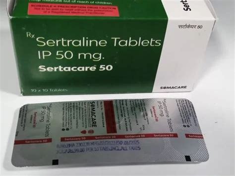 Sertraline Hydrochloride Tablets IP 50mg At Rs 150 Stripe