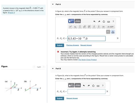 Solved A Proton Moves In The Magnetic Field B060i T With