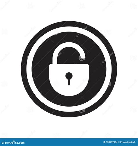 Lock Icon Encryption Symbol Vector Logo Illustration Pictogram Isolated On White