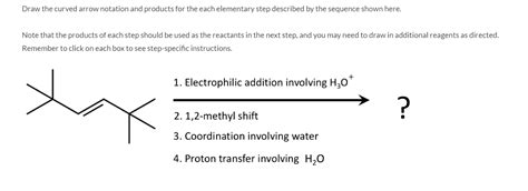 solved draw the curved arrow notation and products for the