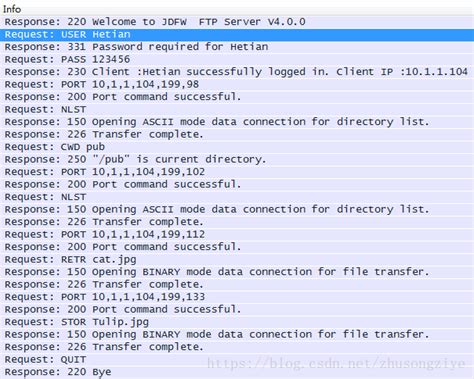 Wireshark数据抓包分析之ftp协议wireshark分析ftp协议 Csdn博客