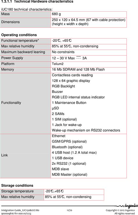 Ingenico Iuc18x Rf Payment Terminal User Manual Manual