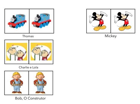 Matching Personagens Math Games Tinytap