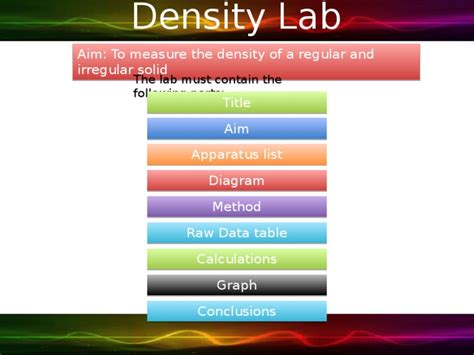 Aim To Measure The Density Of A Regular And Irregular Solid Title Aim