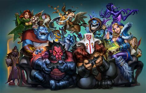Console Battle By Rakavka Carl The Invoker Dota Art Slark The