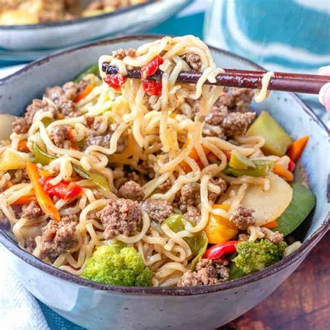 Ramen Noodles With Ground Beef